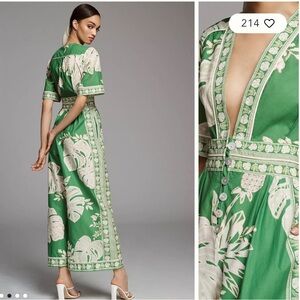 Pants & Jumpsuits | Farm Rio Lace Monstera Green Jumpsuit | Poshmark